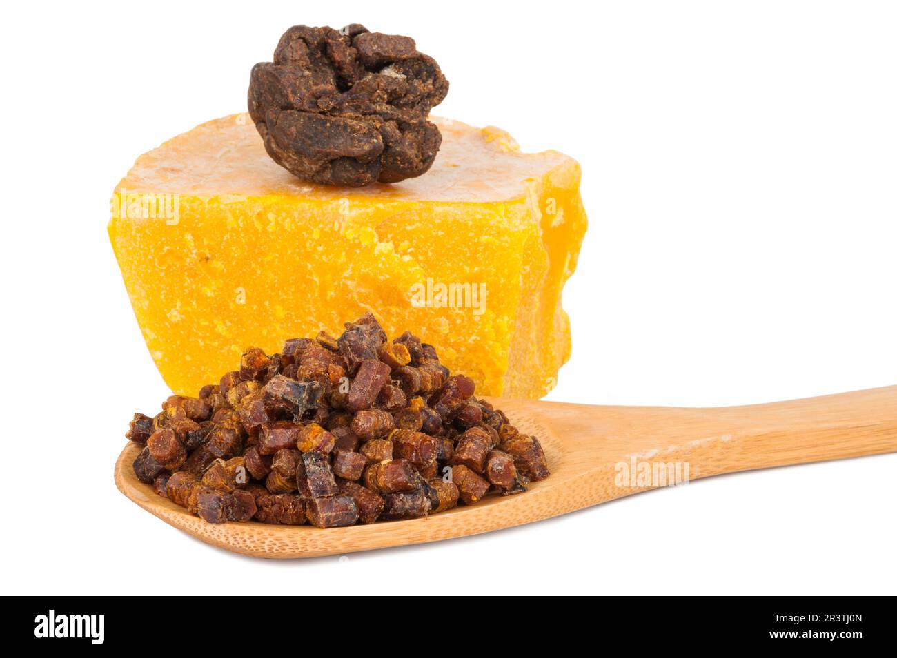 Bee pollen and propolis wax Stock Photo - Alamy