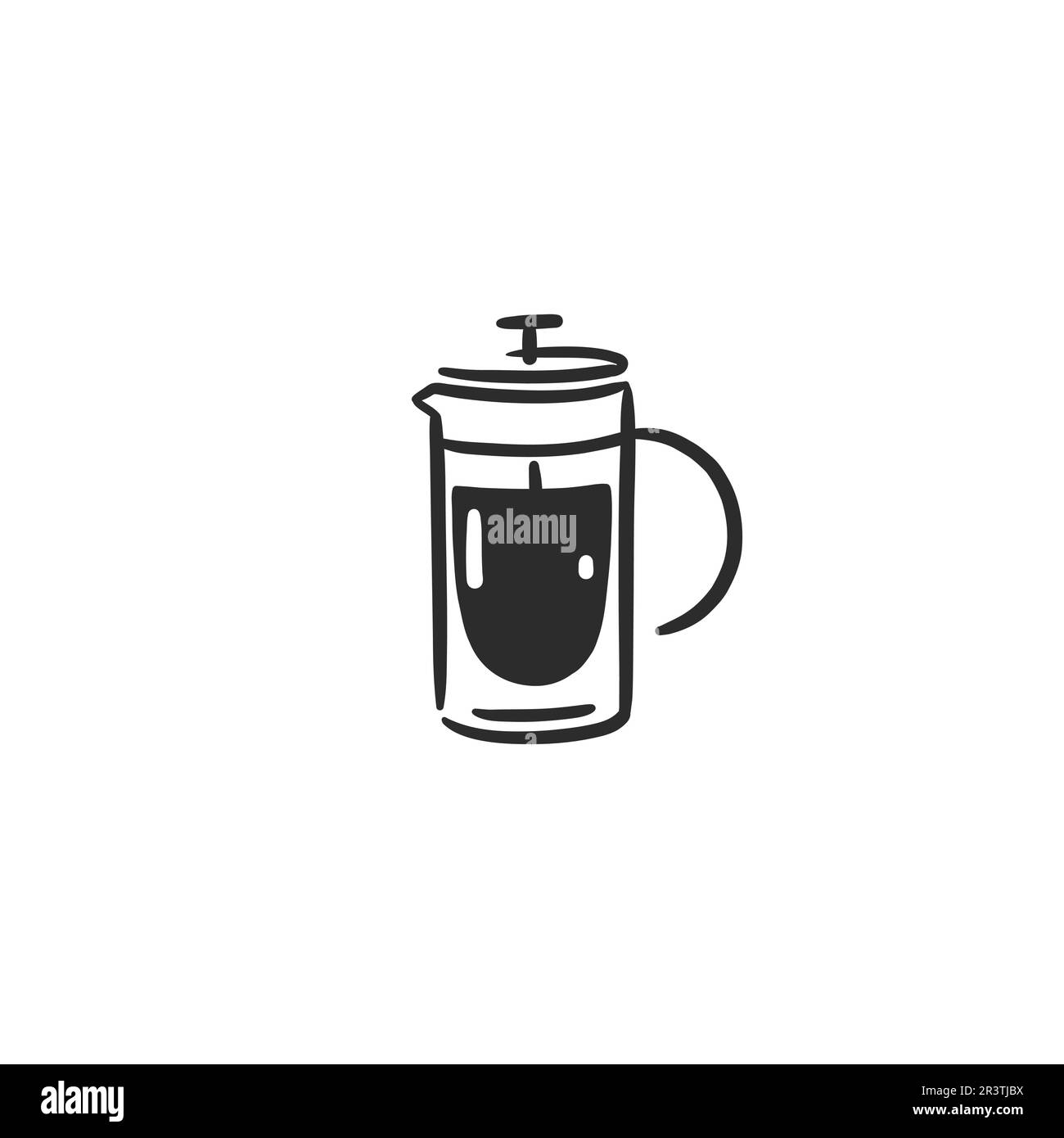 Hand drawn vector abstract graphic doodle simple minimalistic line ...