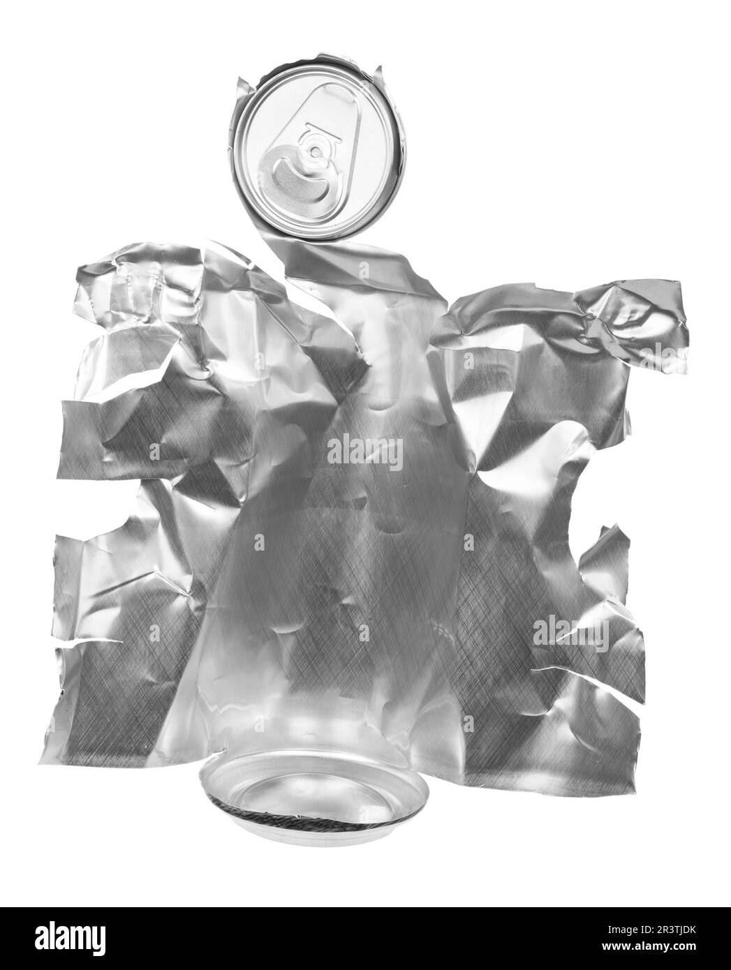 Crumpled tin can Black and White Stock Photos & Images - Alamy