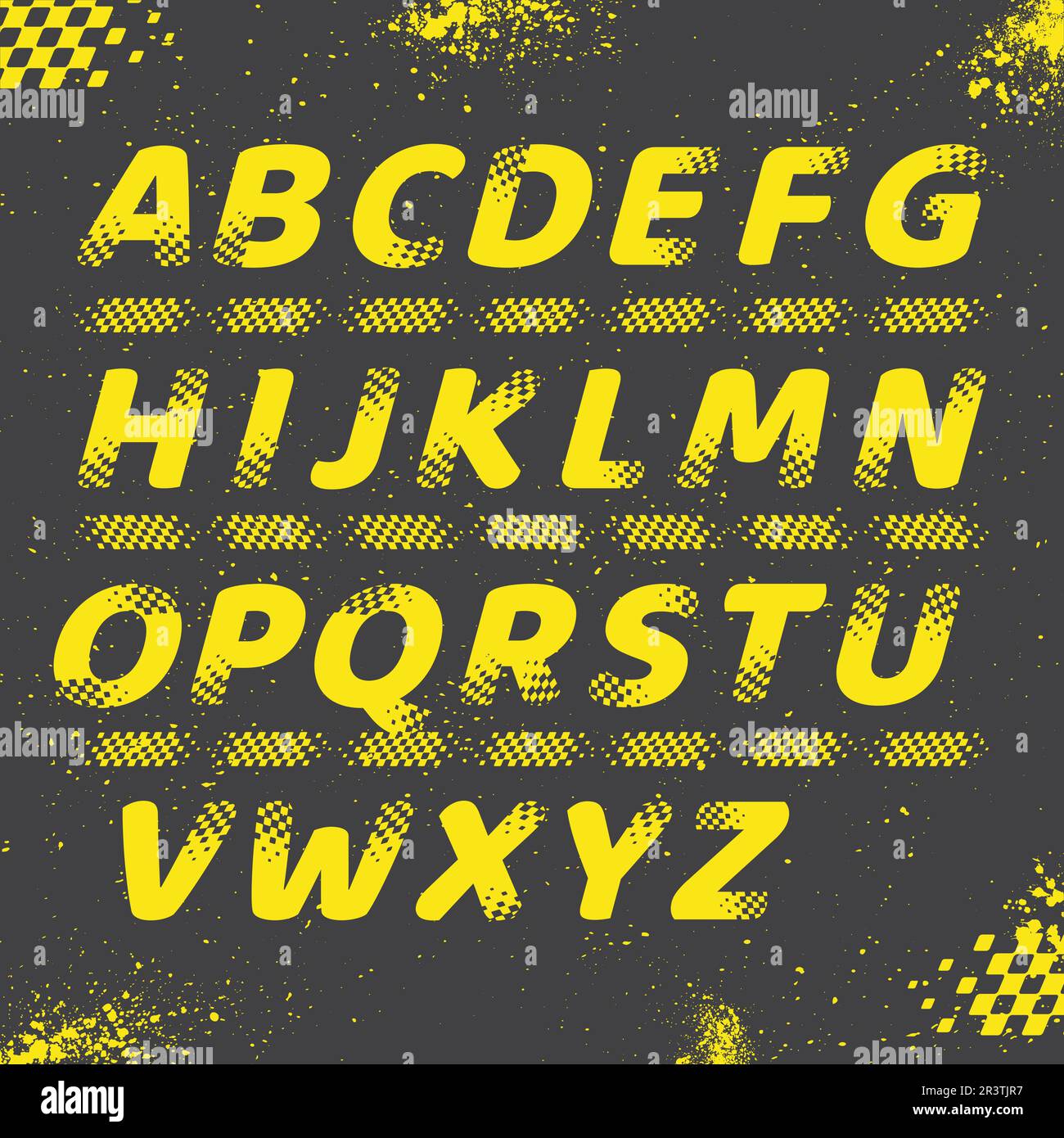 Checkered font type hi-res stock photography and images - Alamy