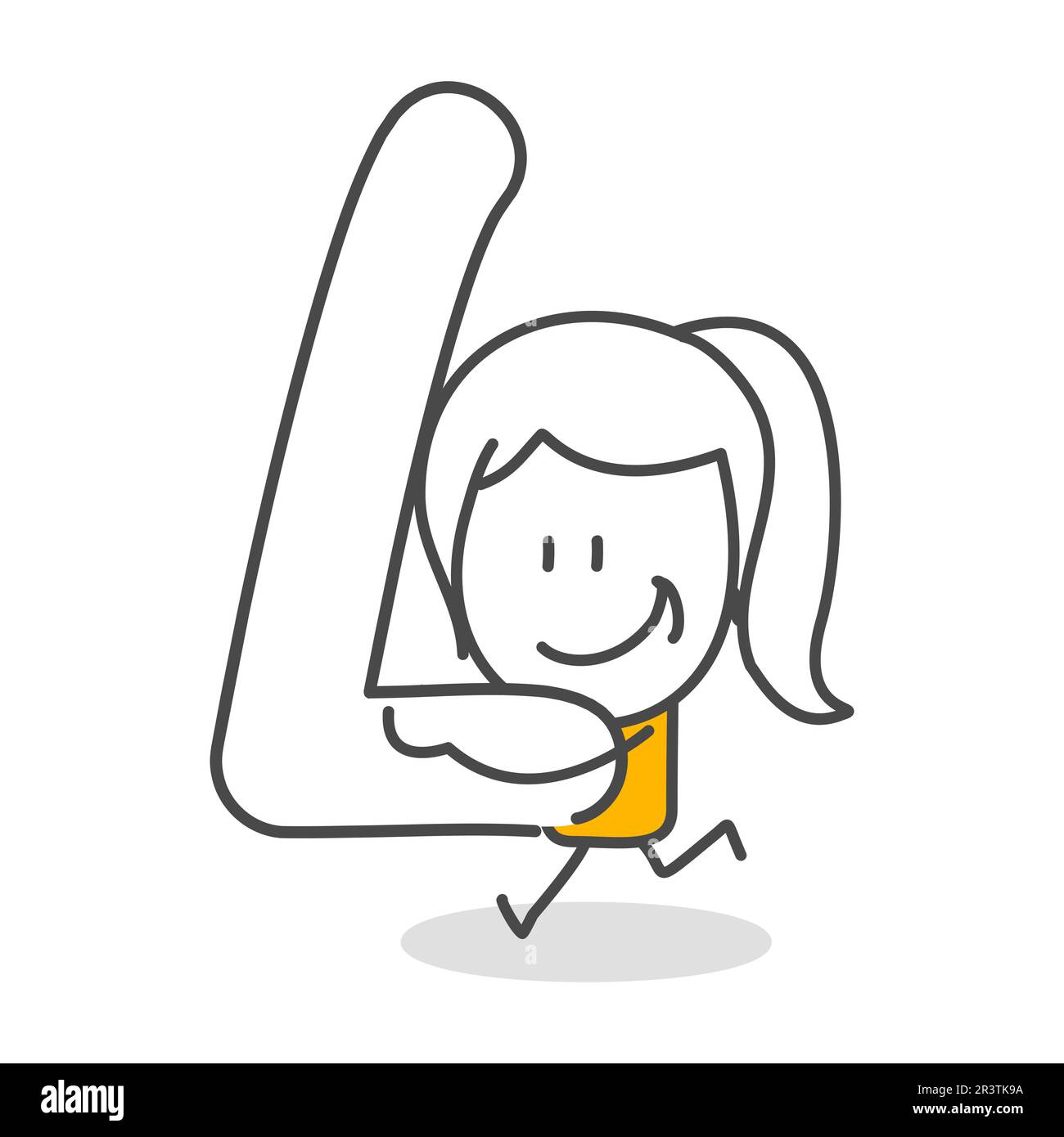 Stick figures. Alphabet. Isolated on white background. Hand drawn ...