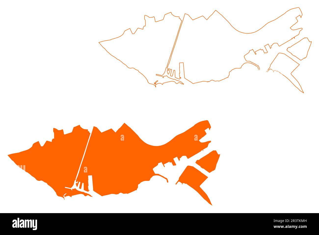 Map of flushing Stock Vector Images - Alamy