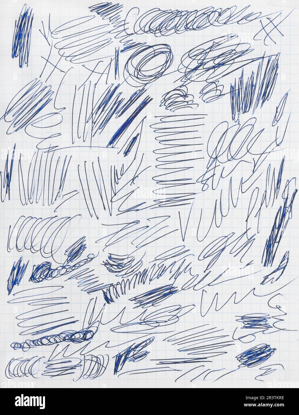 Abstract blue pen drawing hi-res stock photography and images - Alamy