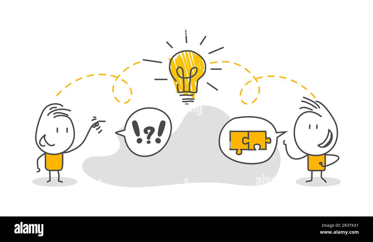 Stick figures. Isolated on white background. Hand drawn Doodle Line Art ...