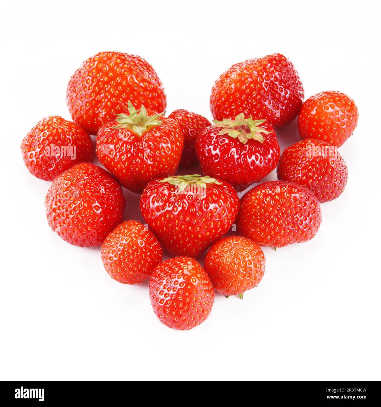 Sweet heart shaped strawberries Cut Out Stock Images & Pictures - Alamy