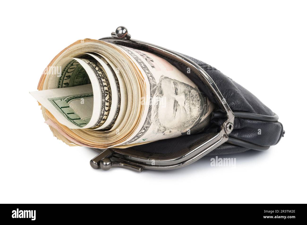 Purse with the money Stock Photo - Alamy
