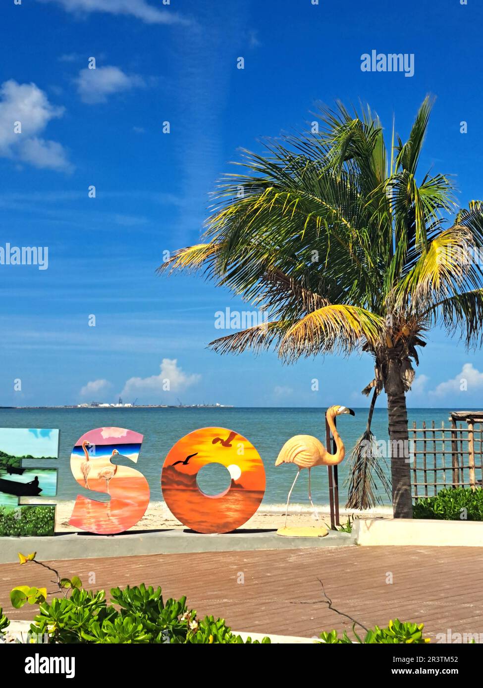 Progreso, Yucatan, Mexico - Nov 23 2022: Port city of the peninsula, a ...