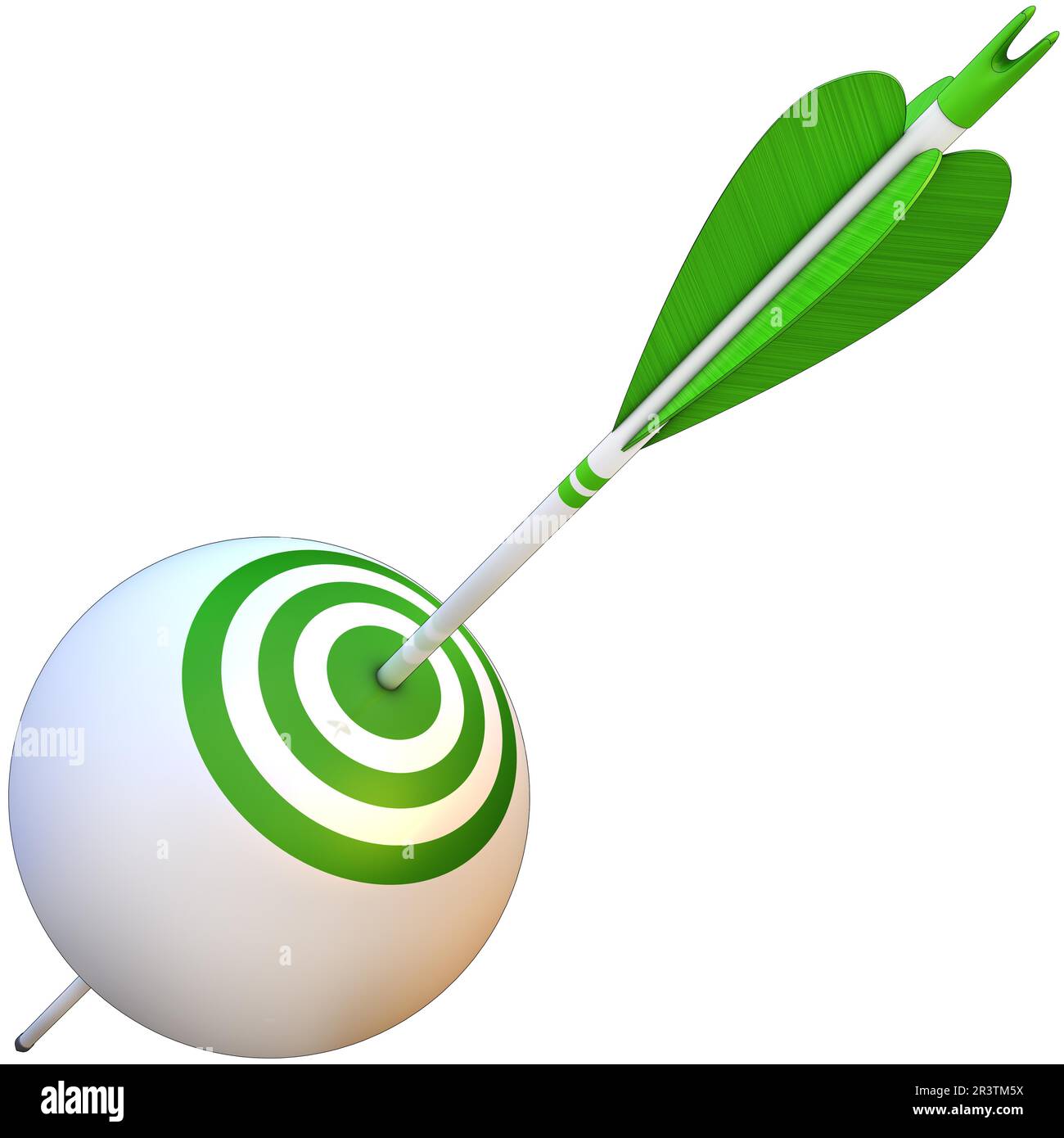 high resolution rendering of goal and arrow Stock Photo - Alamy