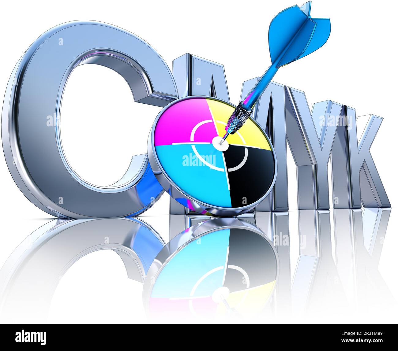high resolution 3D rendering of a cmyk concept Stock Photo - Alamy