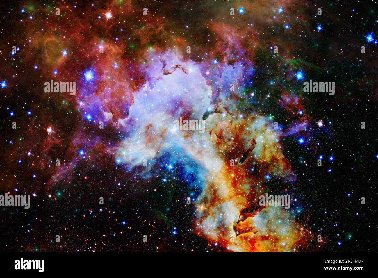 Deep space. Nebulae. Awesome science fiction render. Elements of this ...