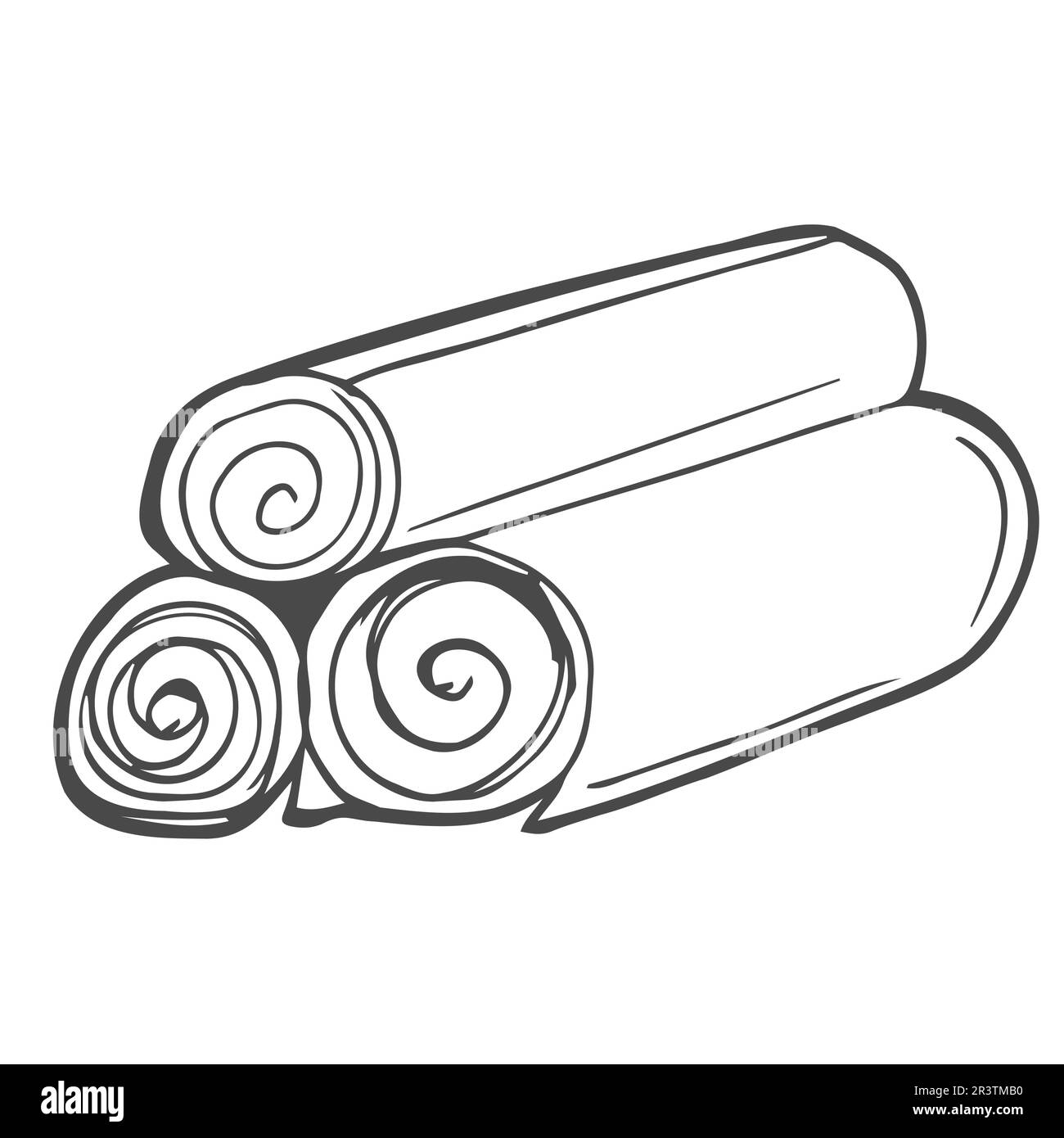 Paper Roll On White Background Stock Vector Image And Art Alamy