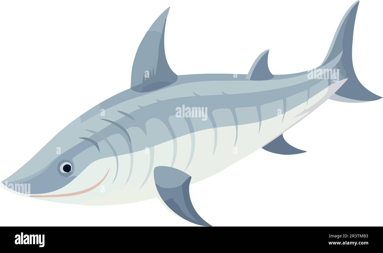 Underwater cartoon shark swimming Stock Vector Image & Art - Alamy