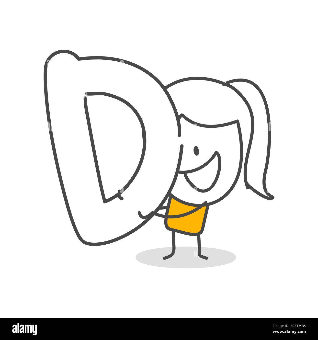 Stick figures. Alphabet. Isolated on white background. Hand drawn ...