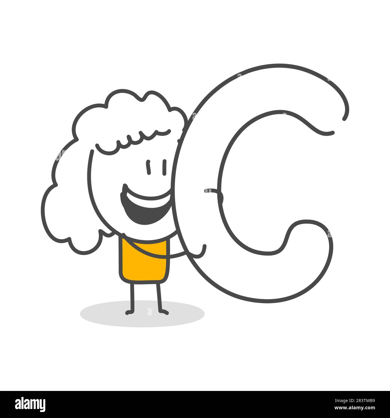 Stick figures. Alphabet. Isolated on white background. Hand drawn ...