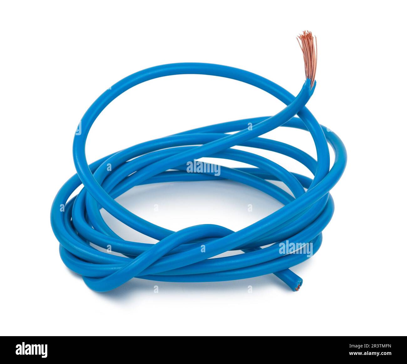Hank blue wire Stock Photo - Alamy