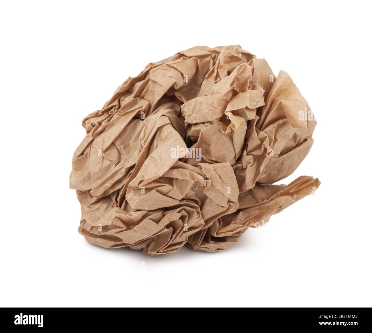 Crumpled paper lunch bag - trash Stock Photo - Alamy