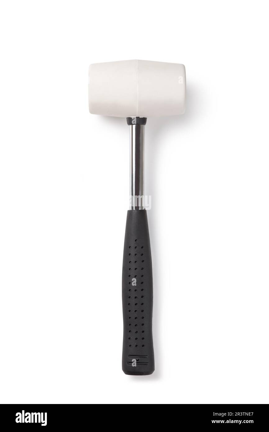 Rubber hammer isolated on white background Stock Photo - Alamy