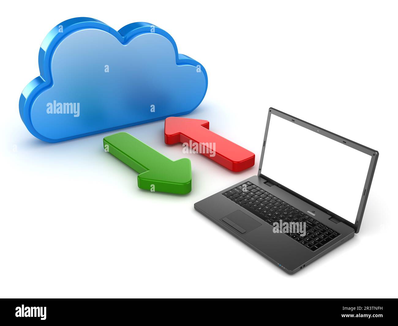 Cloud Computing with Laptop Stock Photo - Alamy