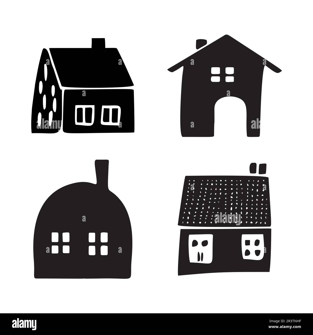 Set of rustic cottage motif in homestead vintage style. Vector ...