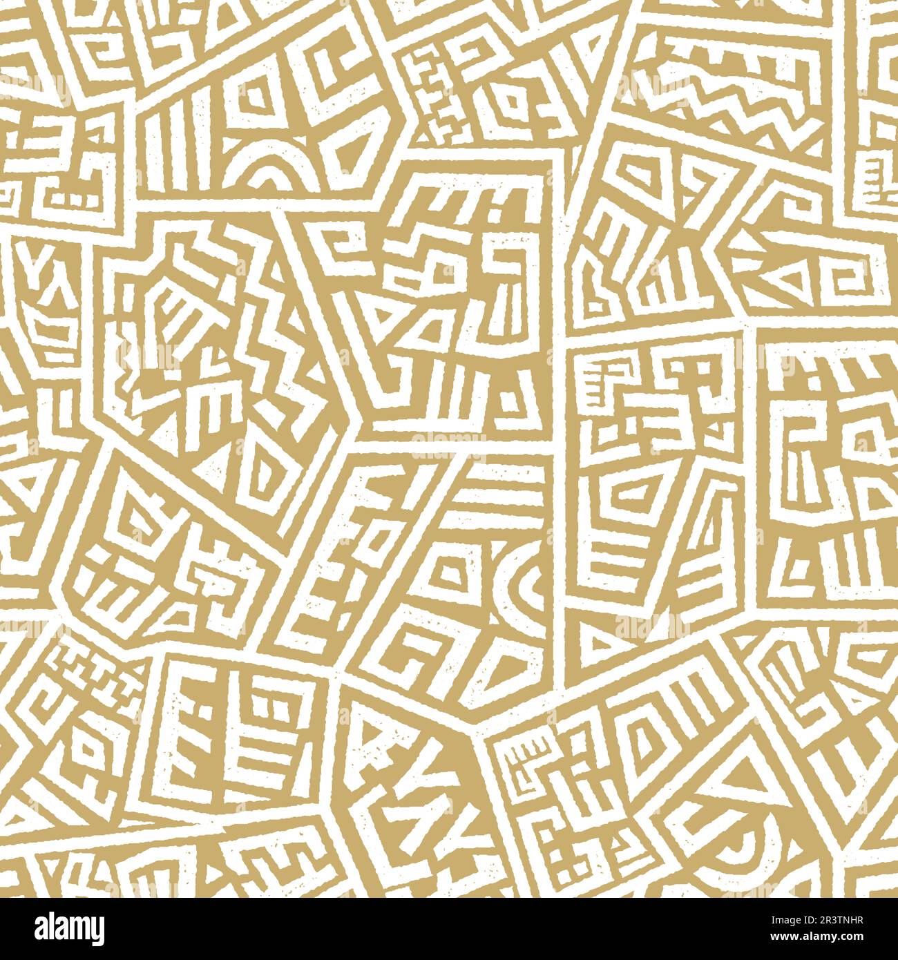 Hand drawn abstract seamless pattern, ethnic background, african style ...