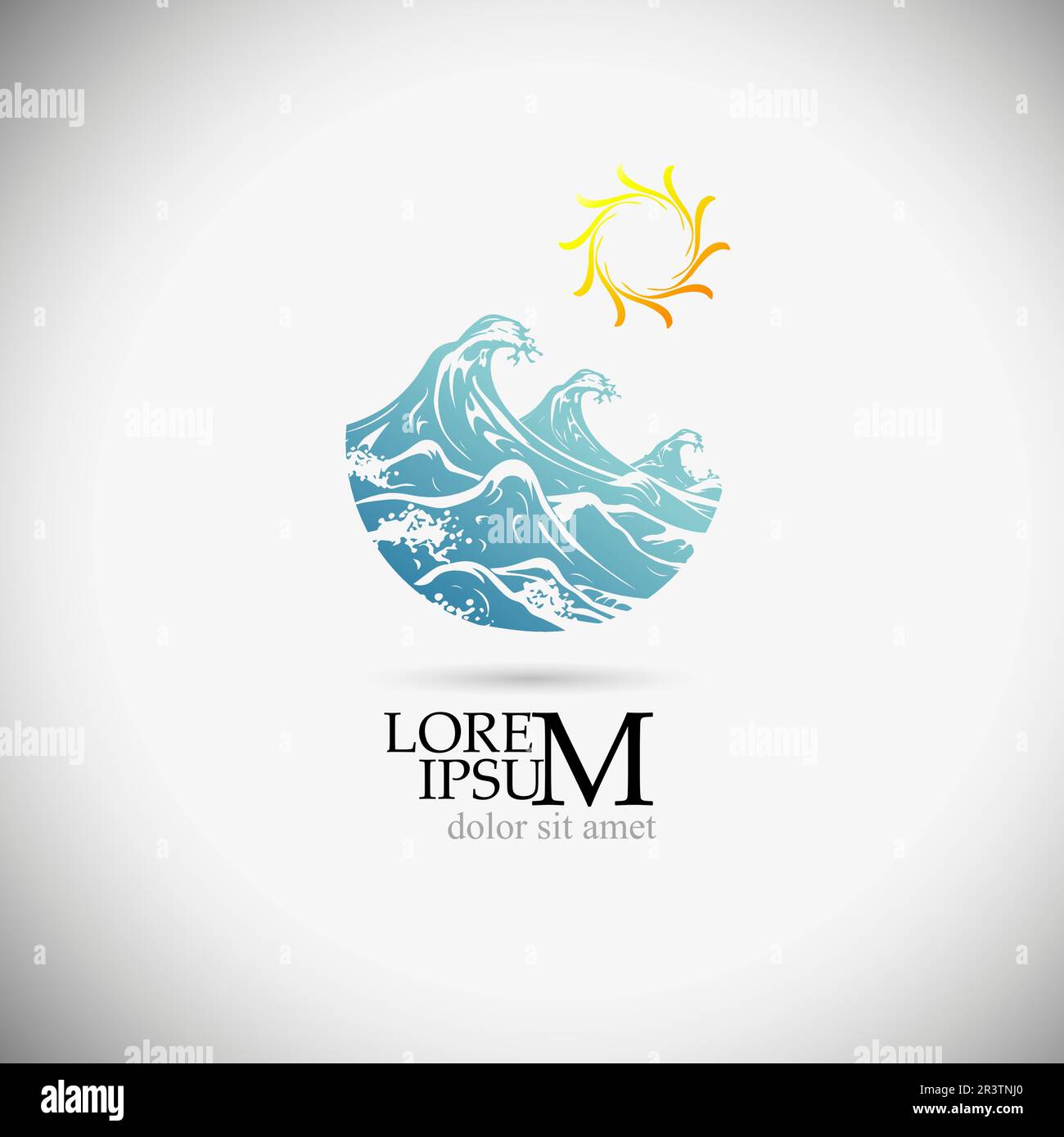 Logo sea and sun object. Vector illustration Stock Vector Image & Art ...