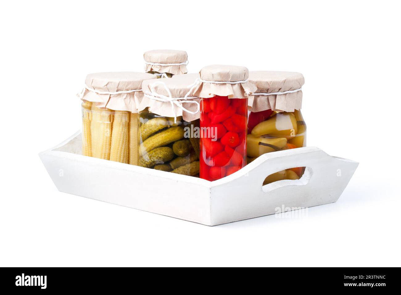 Preserved vegetables on white hi-res stock photography and images - Alamy