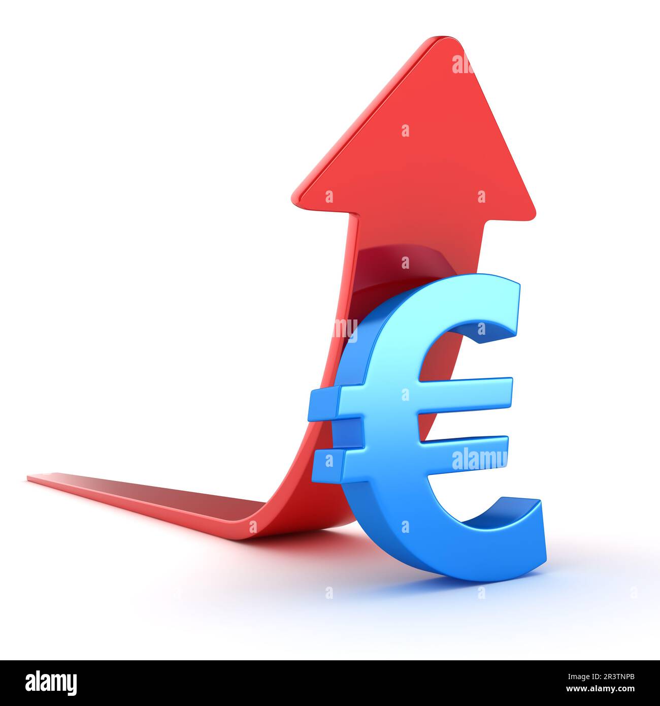Euro Symbol and Red Arrow Stock Photo - Alamy