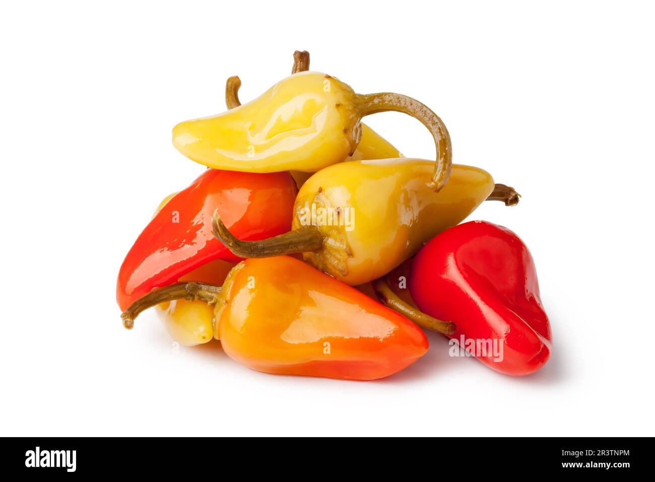Pickled pepper isolated on white Stock Photo - Alamy