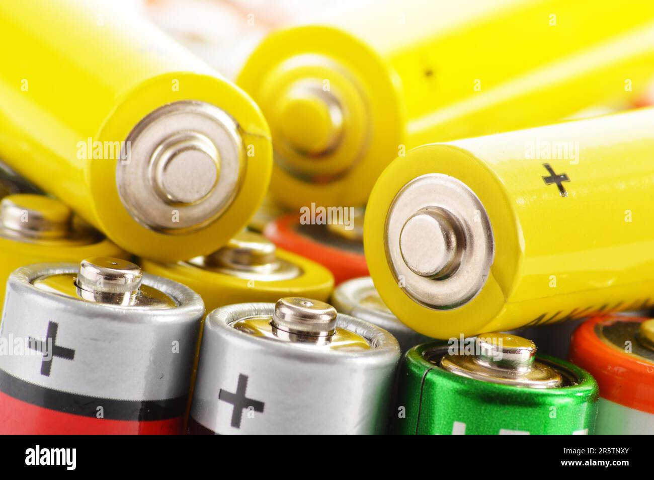 Composition with alkaline batteries Stock Photo - Alamy