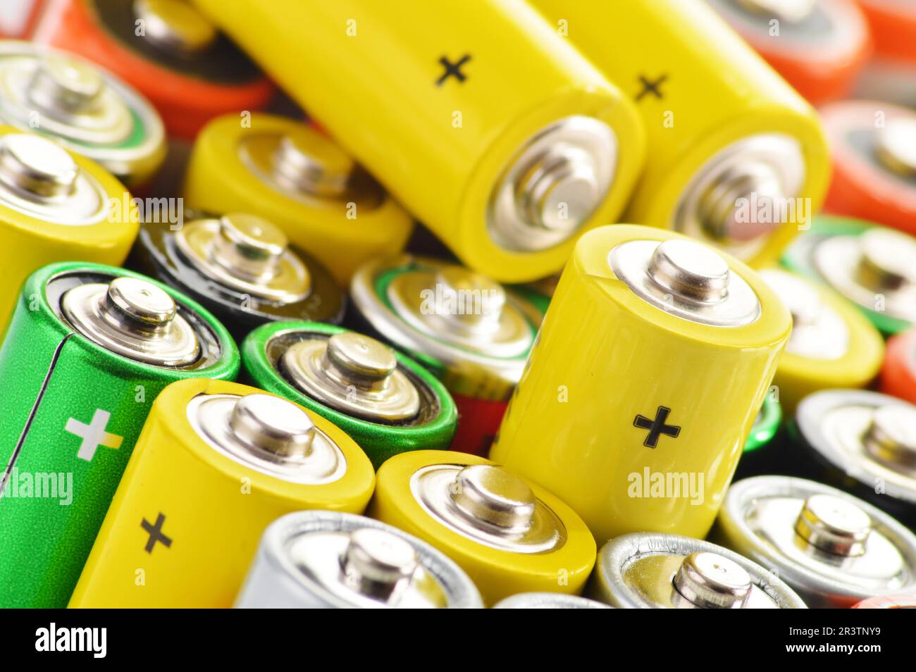 Composition with alkaline batteries Stock Photo - Alamy