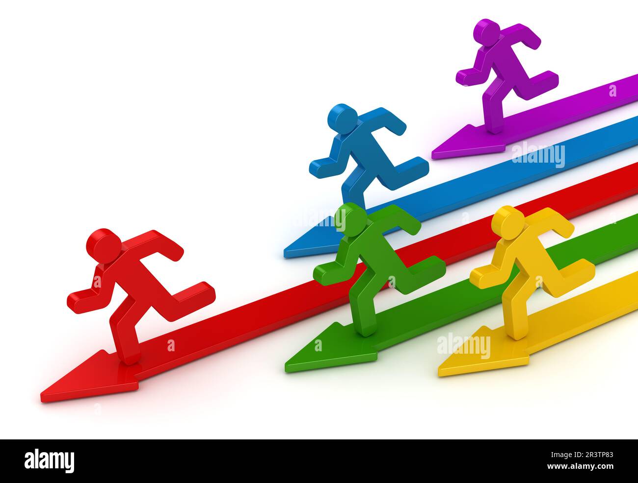 Colorful 3d people running Stock Photo - Alamy