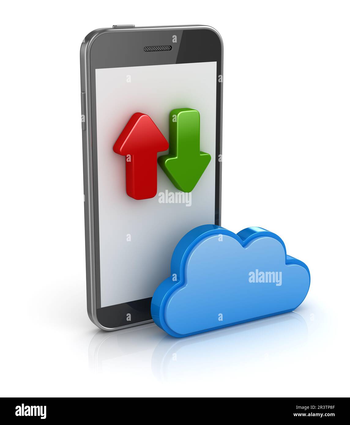 Concept data download upload Cut Out Stock Images & Pictures - Alamy