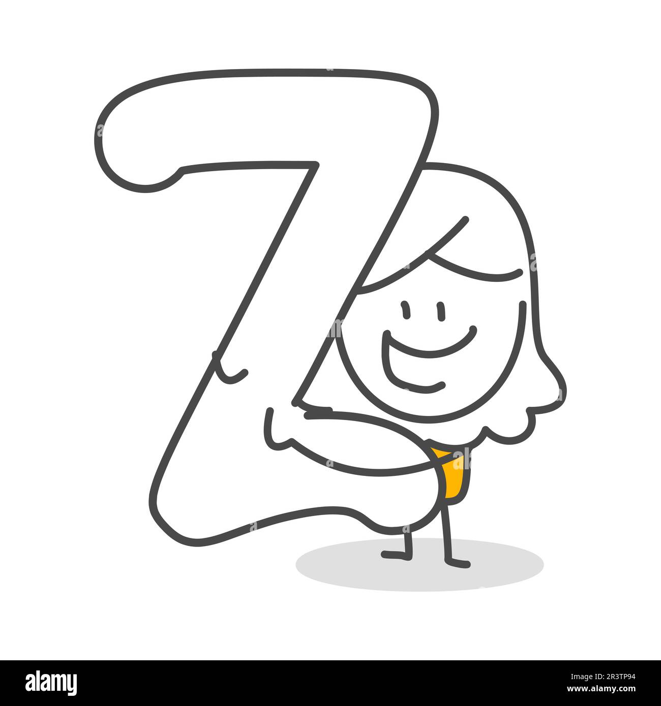 Stick figures. Alphabet. Isolated on white background. Hand drawn ...