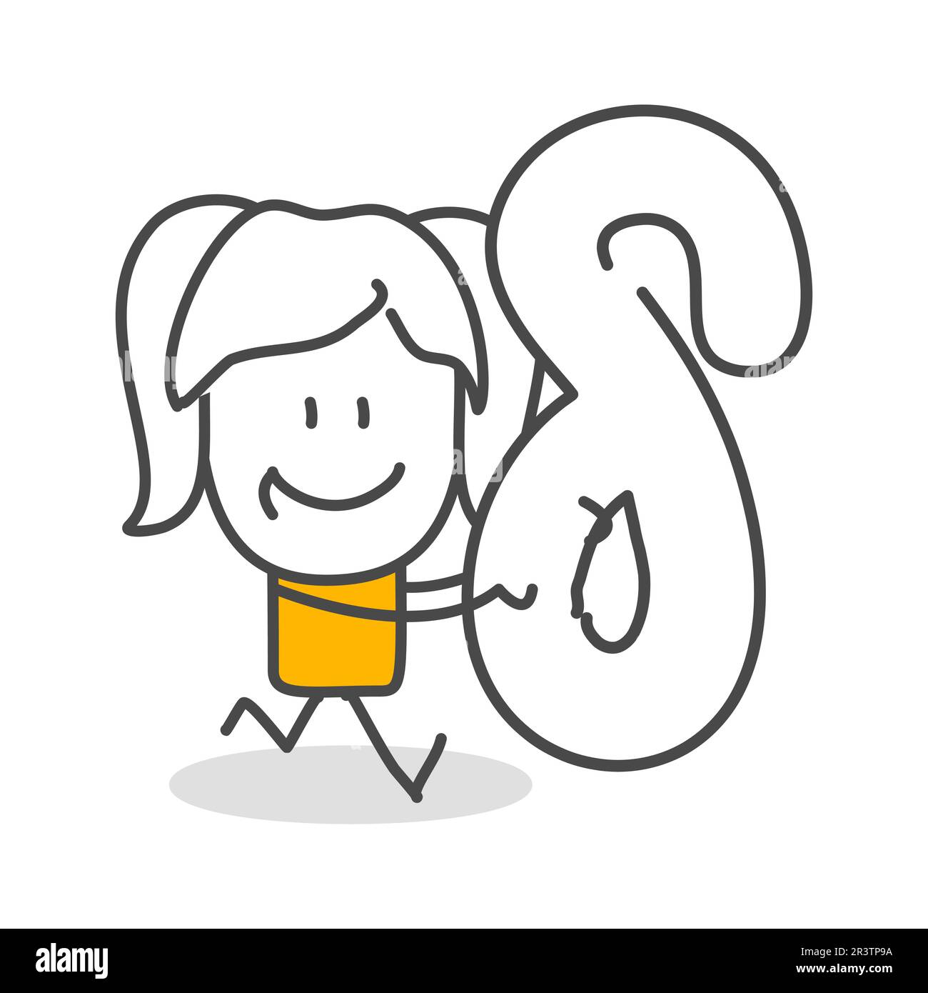 Stick figures. Numbers. Isolated on white background. Hand drawn Doodle ...