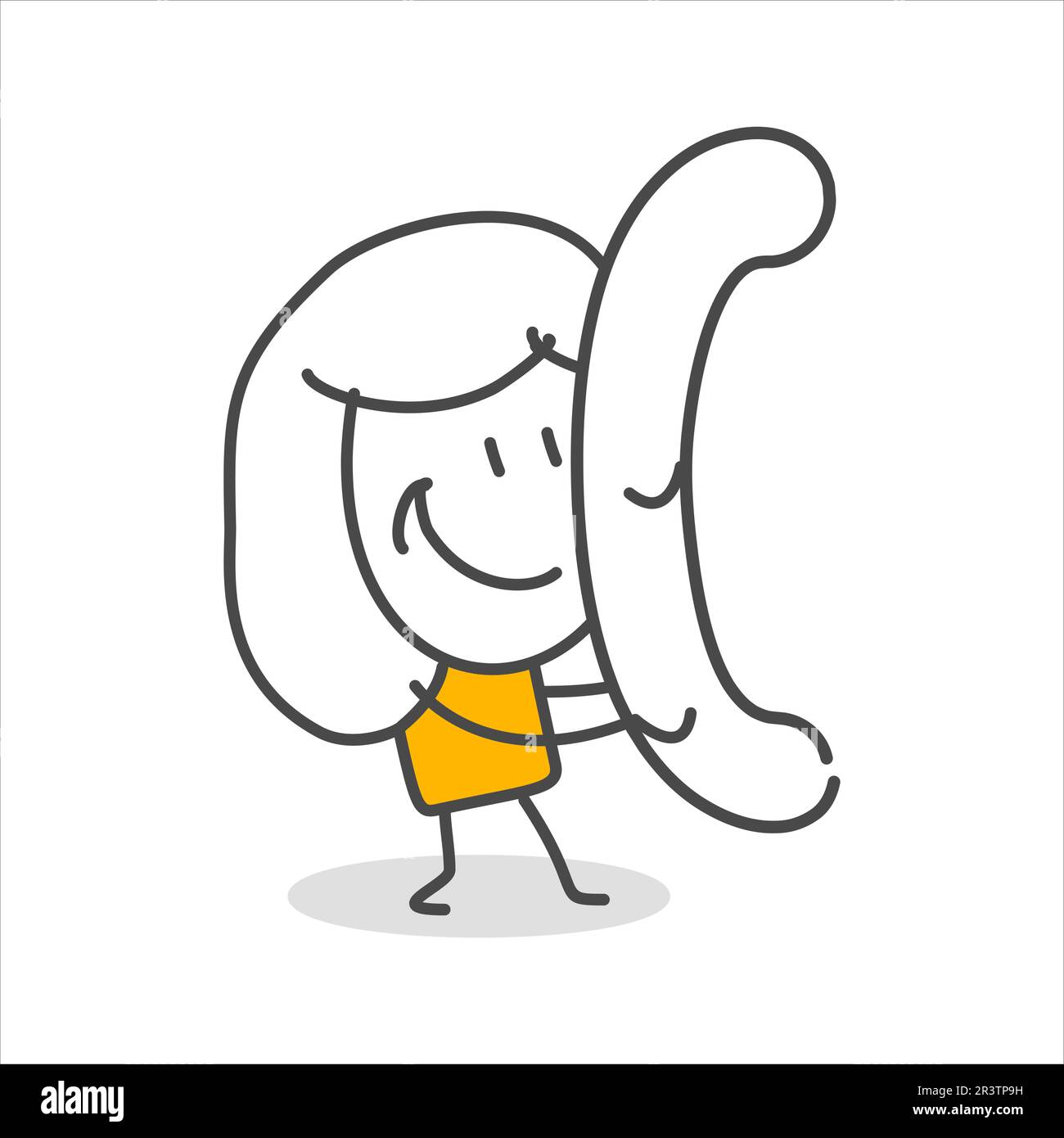 Stick figures. Alphabet. Isolated on white background. Hand drawn ...