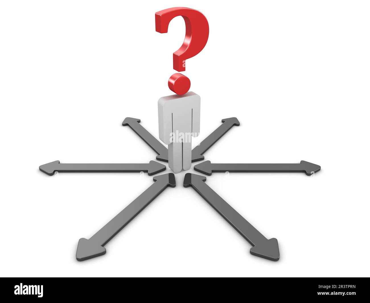 Thinking man question mark Cut Out Stock Images & Pictures - Alamy