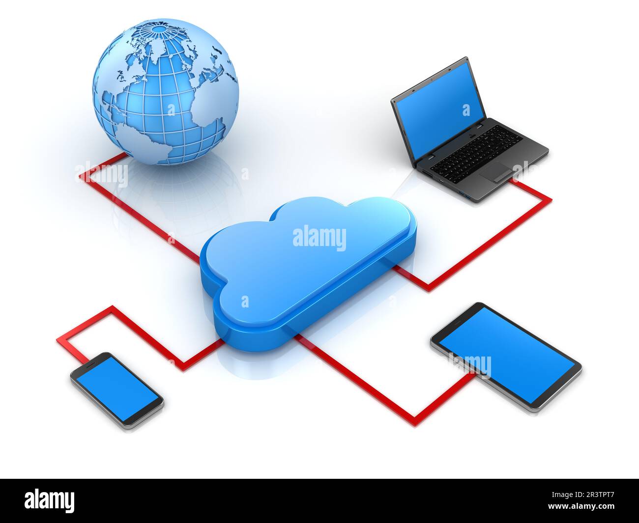 Illustration virtual network concept Cut Out Stock Images & Pictures ...