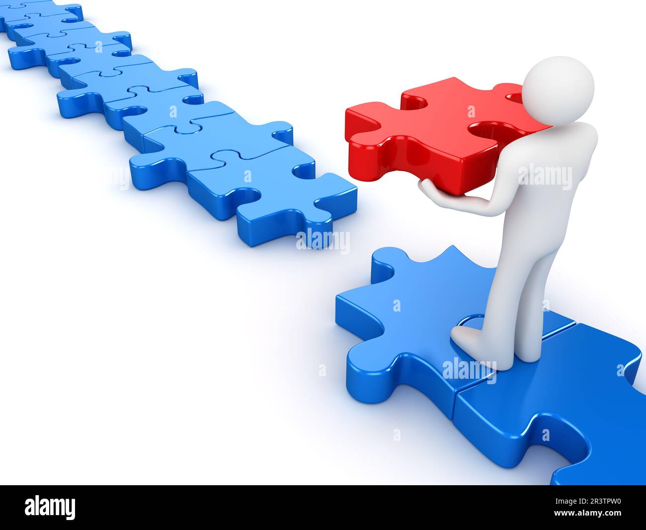 3d man puzzle hi-res stock photography and images - Alamy