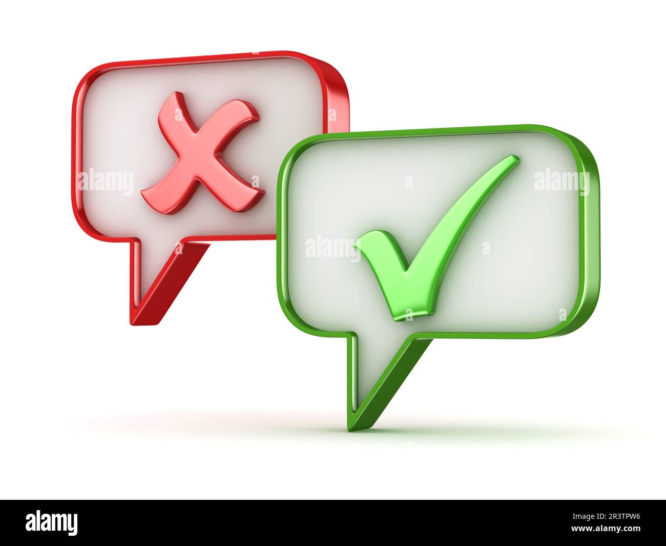 Yes - No speech bubbles Stock Photo - Alamy
