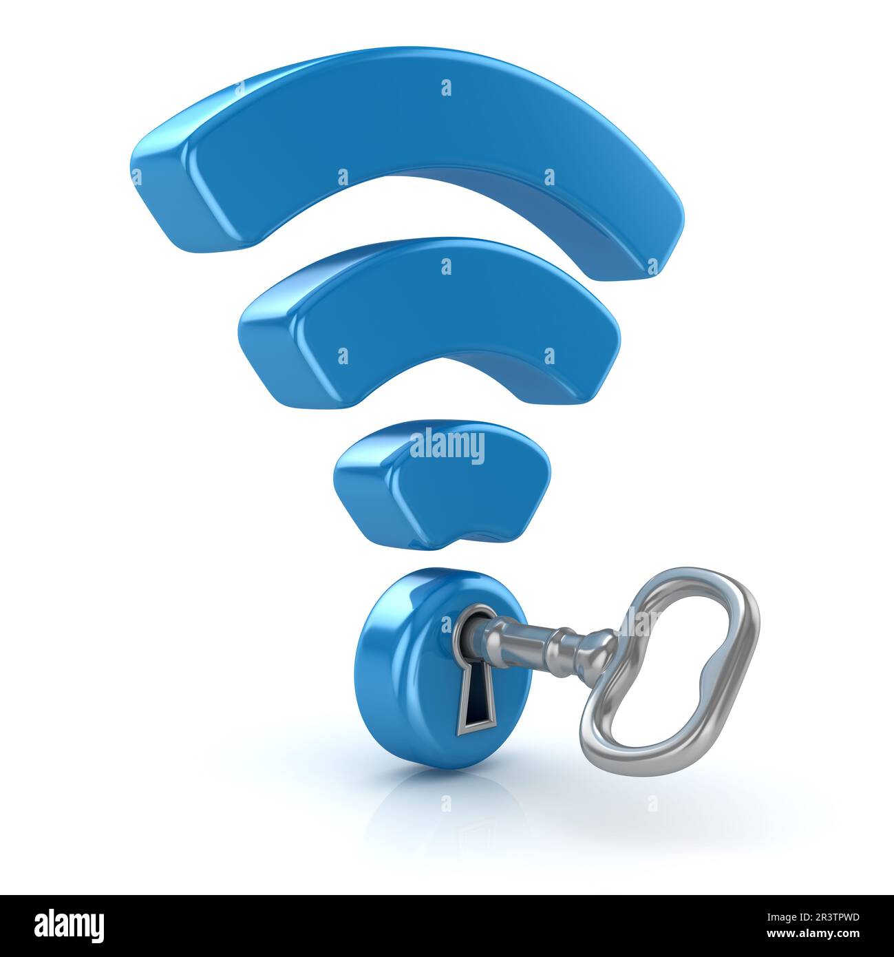 Wireless Sign with Key Stock Photo - Alamy