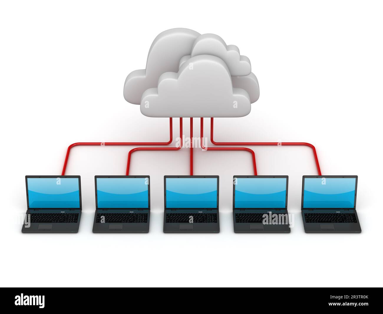 Computer clouding system Stock Photo - Alamy