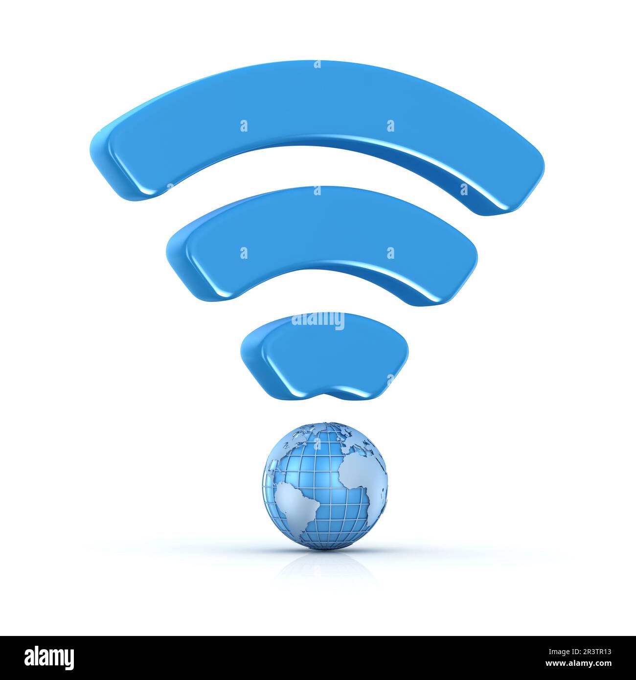 Wireless map of the world Cut Out Stock Images & Pictures - Alamy