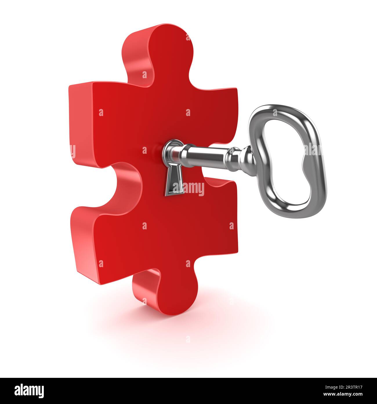 Old key with jigsaw puzzle piece Stock Photo - Alamy