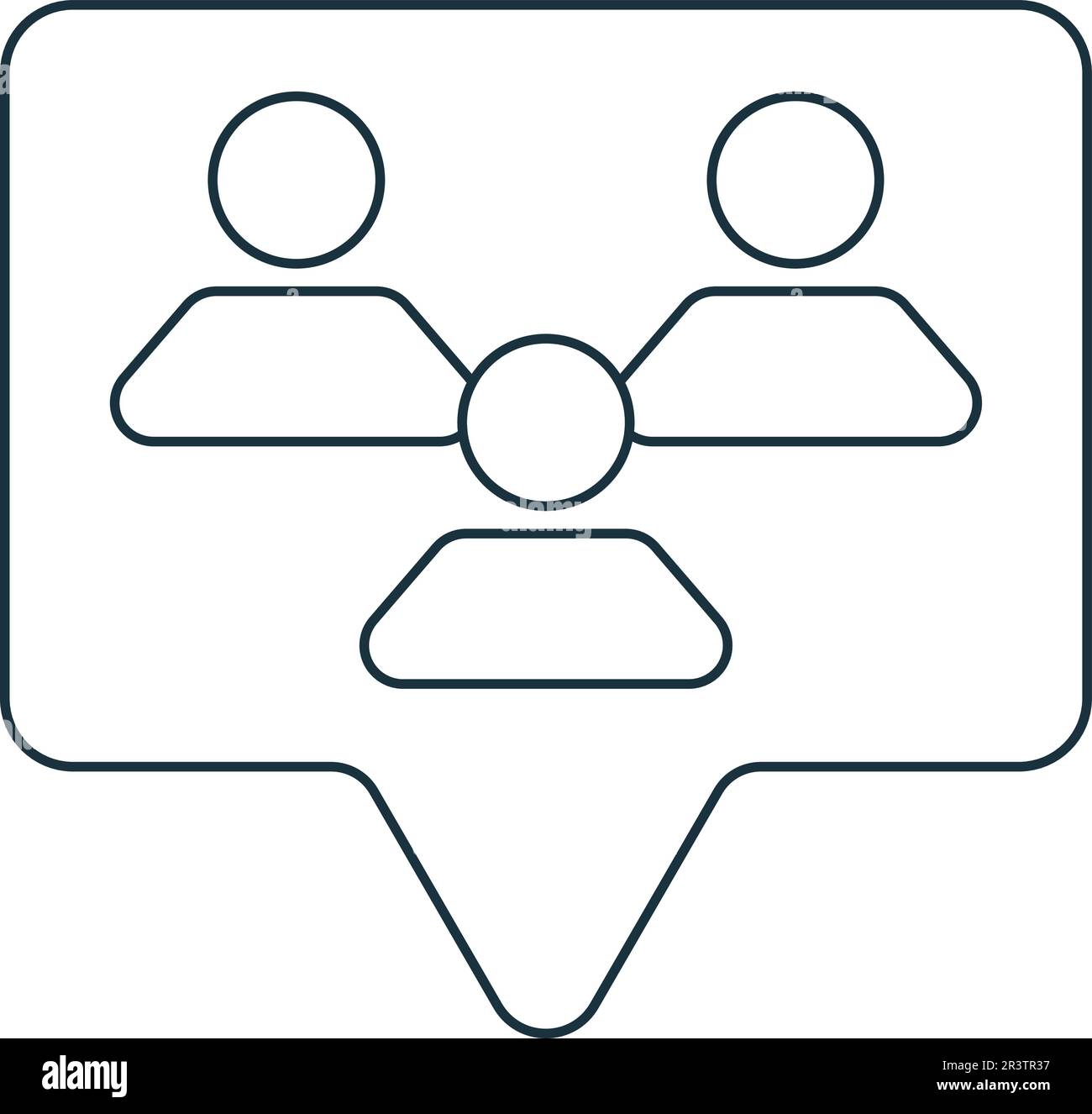 Followers icon. Monochrome simple sign from blogging collection ...