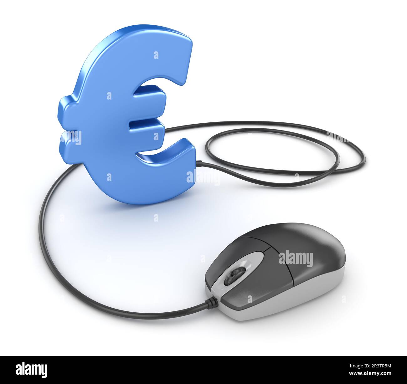 Euro symbol with computer mouse Stock Photo - Alamy