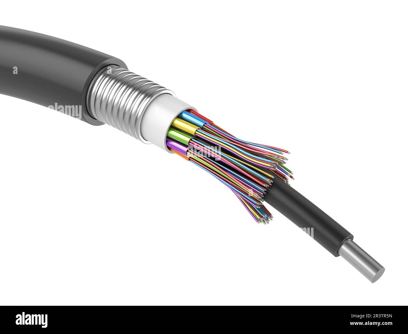 Fiber optical cable detail Stock Photo - Alamy