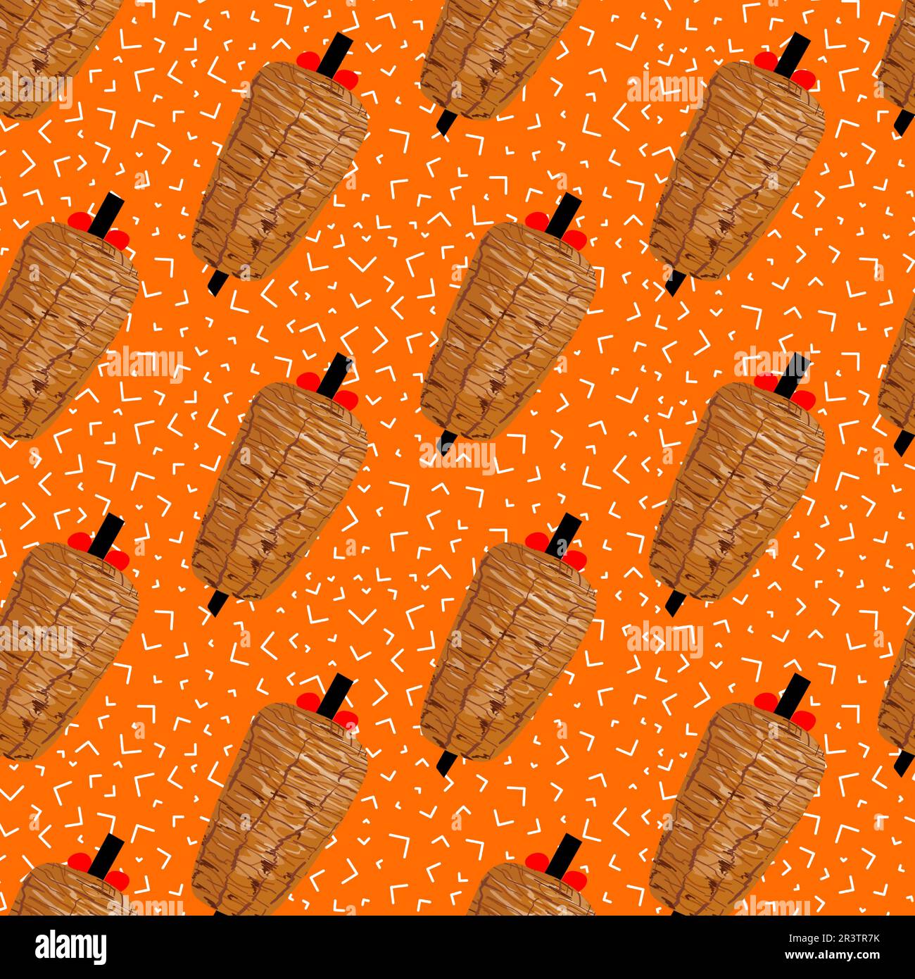 Shawarma Kebab pattern fast food. Seamless pattern. Concept of doner ...