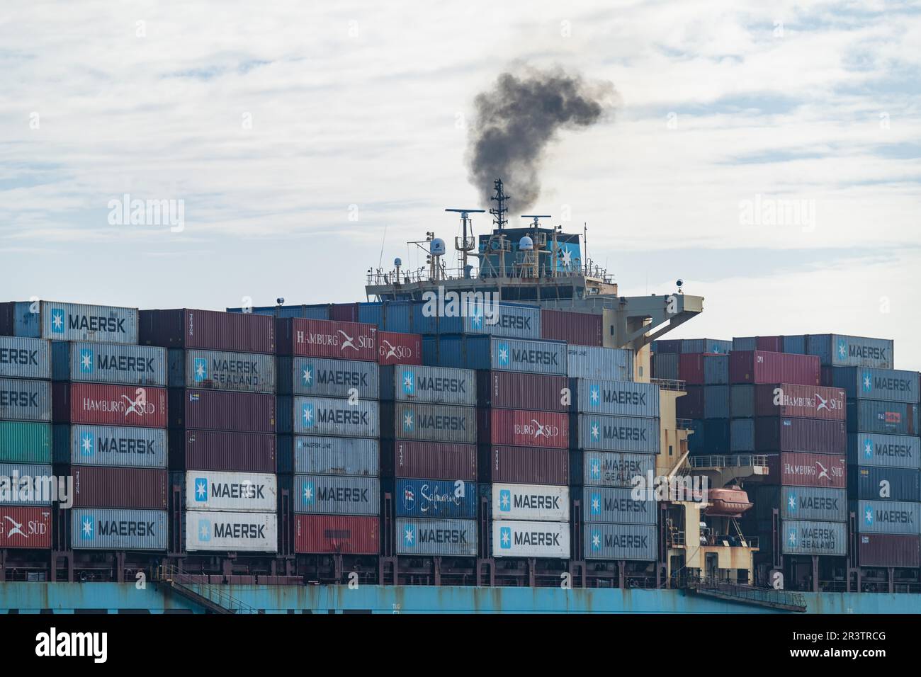 Cargo ship, Bay of Gibraltar, Spain Stock Photo - Alamy