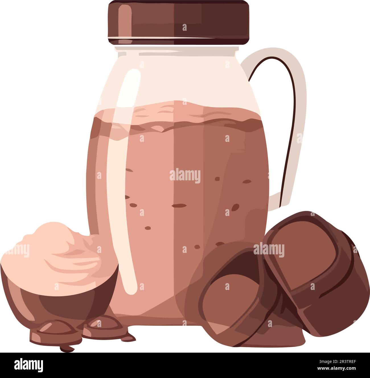 Organic chocolate jar, illustration design Stock Vector Image & Art - Alamy