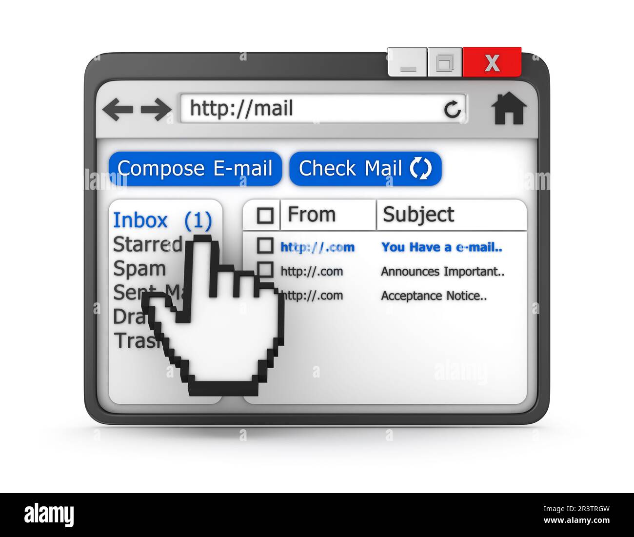 Inbox image Cut Out Stock Images & Pictures - Alamy